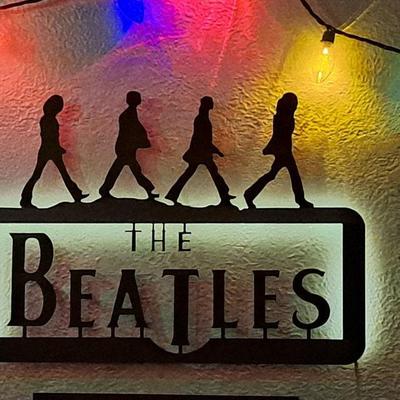 The Beatles墙面壁挂夜灯披头士乐队发光立体装饰画led灯壁灯