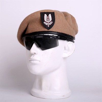 SAS贝雷帽特别空勤团贝雷帽沙色军迷贝雷帽战斗帽小兵帽