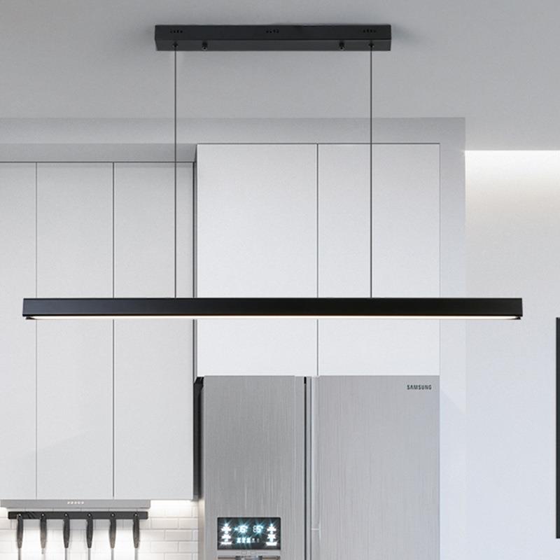 极简现代简约北欧工作室设计师灯具吧台饭厅餐桌一字长条餐厅吊灯