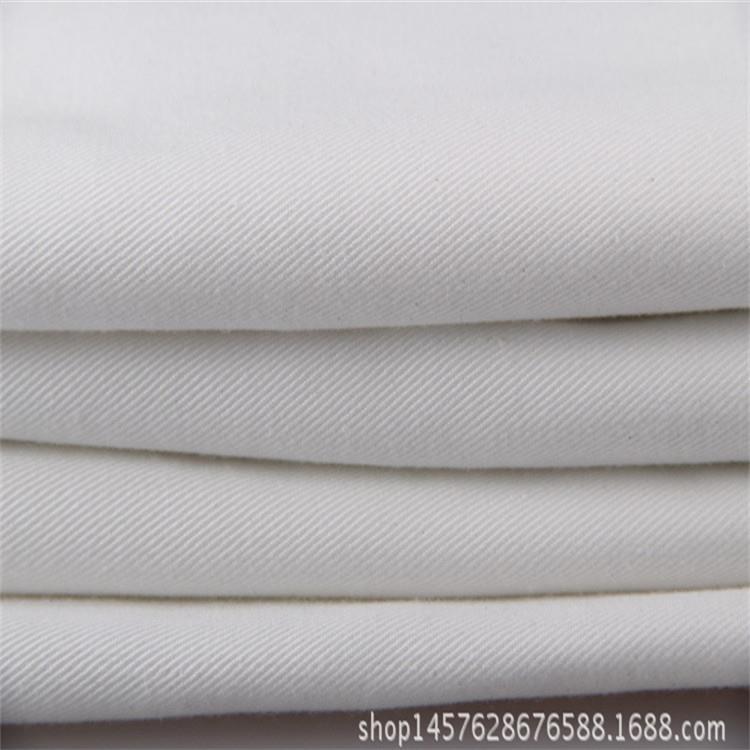 工装棉纱卡10*10斜纹布漂白 沙发、手袋、工装、制服面料棉布