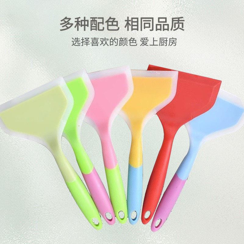 玉子烧硅胶铲半透明硅胶锅铲厨房工具炒菜铲子双色煎铲料理铲