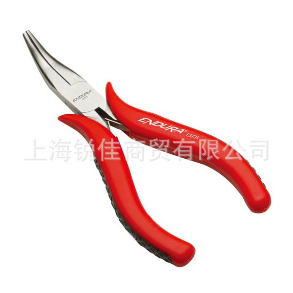 CRV迷你弯嘴钳4.5寸 尖嘴钳 力易得E5735 迷你小钳子