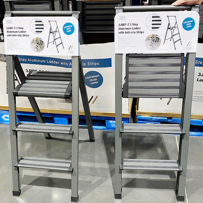 Costco开市客家用折叠人字梯室内多功能铝合金梯子四步梯楼梯90kg