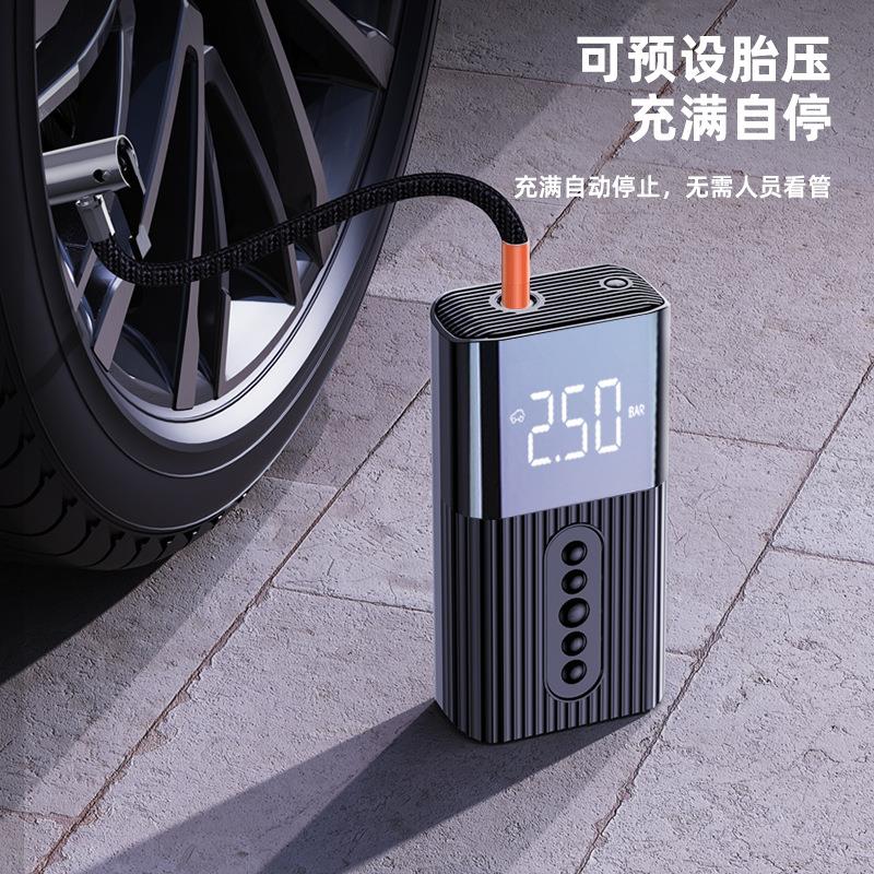 车载无线充气泵便携式汽车用电动打气筒小轿车轮胎充气泵家用气筒
