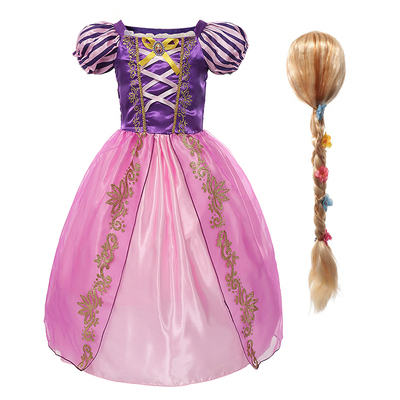 Disney Girls Rapunzel Princess Dress Costume for Girl Kids C