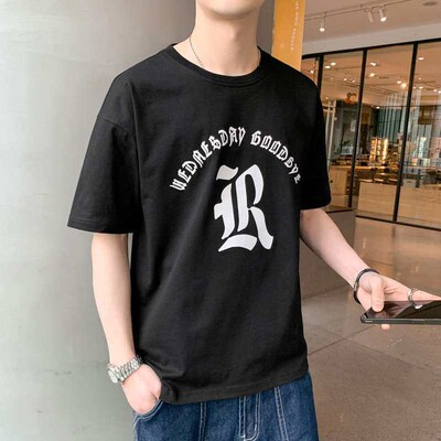 Summer New ort-sleeve T-irt Mens Hansome Mens Loose Breath