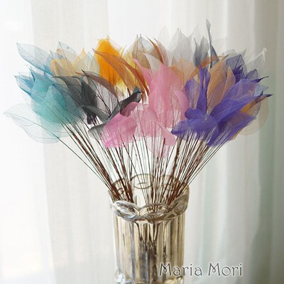 Home Decoration Lucency Leaves Natural Leaf Vein Immortal Ar