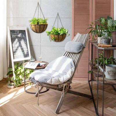 -Creative balcony hanging basket flower pot hanging basket