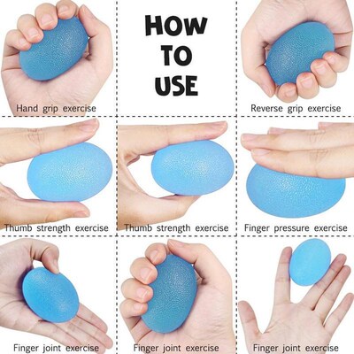 1pc Squeeze Ball Toy Silica Gel Hand Grip Ball Egg Antistres