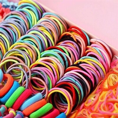 Candy Color Girls Hair Clips Rope Ponytail Holder Kids Hair