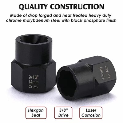 Bolt Extractor Hex Screw Sleeve Non-Slip Damaged Nut Bolt Re
