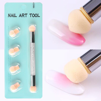 Nail Brush Gradient Shading Pen Dotting Brush Sponge Head Rh