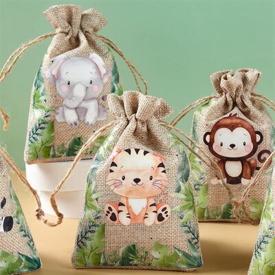 Jungle Animals Candy Bags Wedding Party Safari Birthday Part