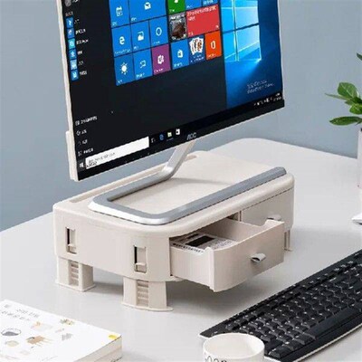 Height Adjustable Monitor Holder Bracket Plasctic Home