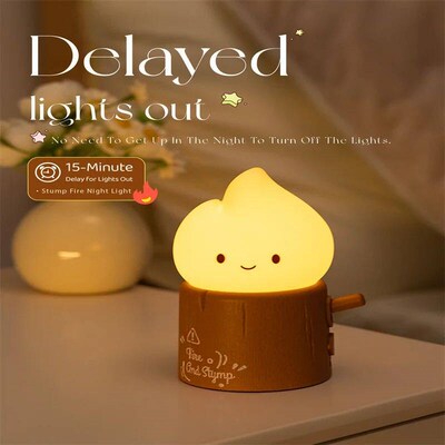 Flameless Candles Night Light Cute Kerosene Sleeping Nightli
