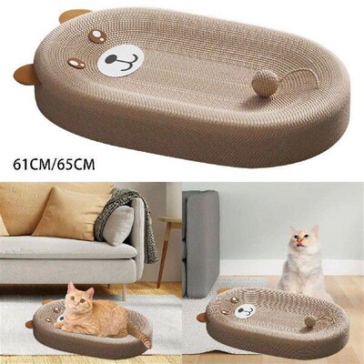 Cat Scratcher Lounge with Play Ball Cat Scratching Mat for