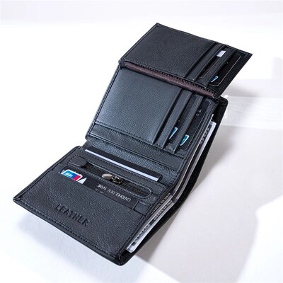 mens wallet Genuine Leather Wallets For Men Coin Purse Vint