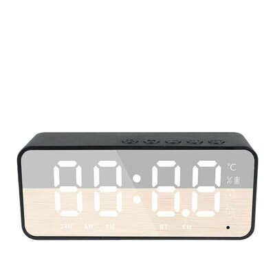 Bluetooth speaker home card alarm clock镜面蓝牙音箱插卡闹钟