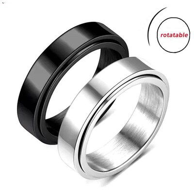Anti Sress Anxiety Fidget Spinner Couple Rings For Lovers Ro