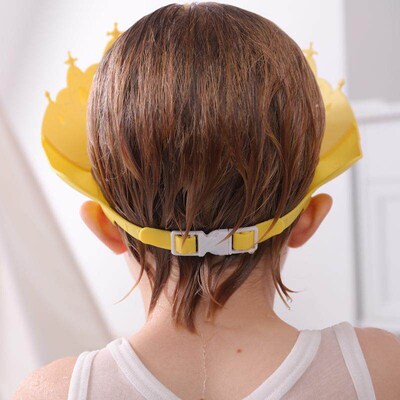 Adjustable Size Children Shampoo Cap Crown Baby Shower Cap C