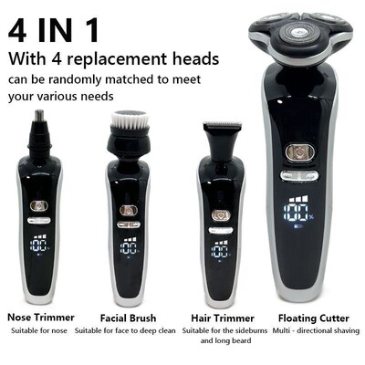 Electric Shaver For Men 4D Electric Beard Trimmer USB Rechar