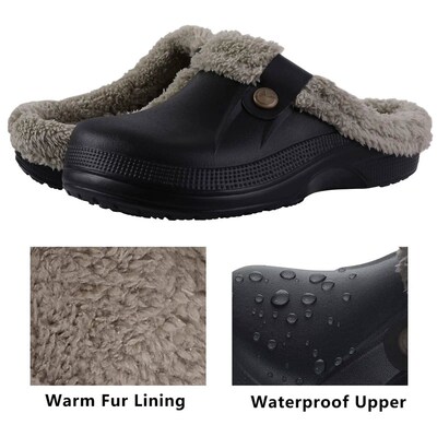 Comwarm Winter New Fuzzy House Slippers For Women Men Waterp