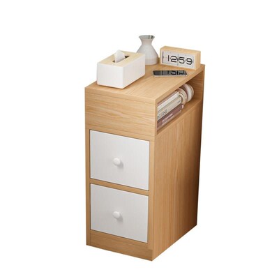 Mini Bedside Table Ultra Narrow Rounded Corner Locker