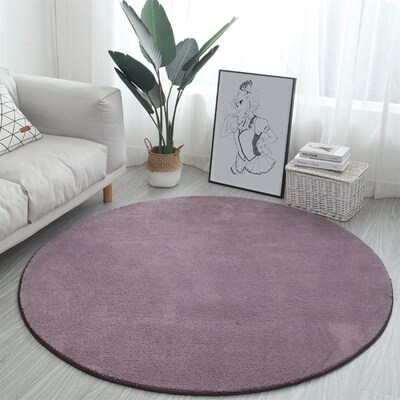 Round Fluffy Area Rug for Bedroom Soft Shaggy Carpet Circle