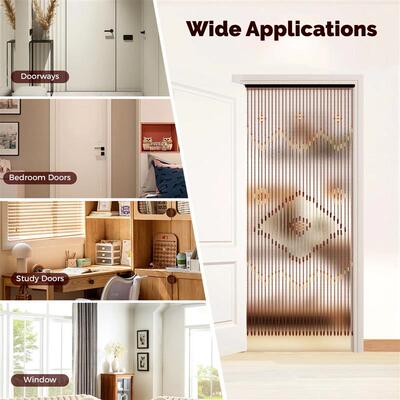 90x208cm 31 Line Retro Wooden Bead Curtain Blinds Door Curta