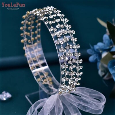 YouLaPan Forehead Headpiece for Bridal Rhinestone Wedding He