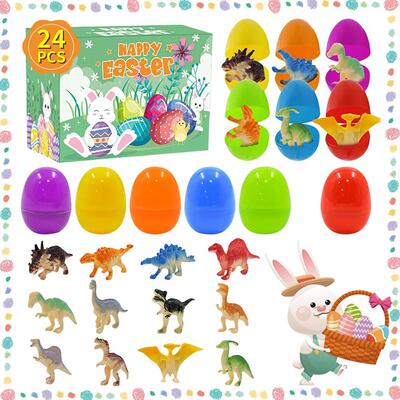 12PCS/Set Prefilled Easter Eggs with Dinosaur Toys Easter Eg