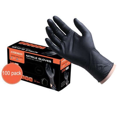 100Pack Latex Free Disposable Gloves Nitrile-Vinyl Gloves