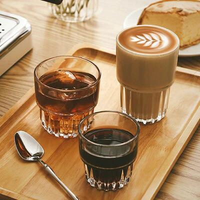 155ml/250ml/316ml Coffee Mug Heat-Resistant Glass Cups Trans