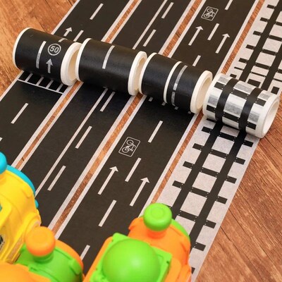 5m Creative DIY Road Highway Railway Train Paper Tape Remova