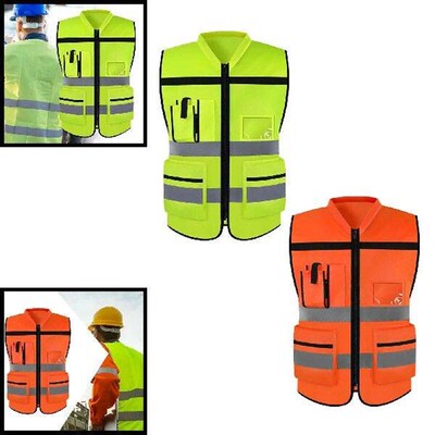 Reflective Vest Workwear, High Visibility with Reflective