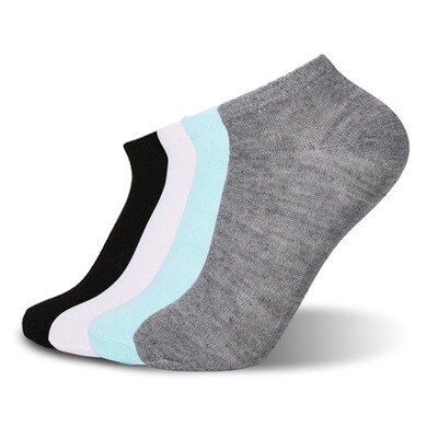 7 Pairs Women Cotton Socks Breathable Solid Color Comfortabl