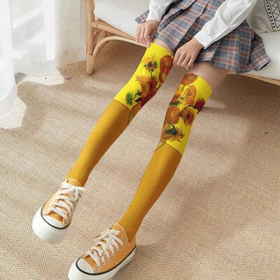 Lukisan Minyak Van Gogh Stoking Panjang Kaus Kaki Tinggi Pah
