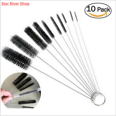 1PC Nylon Straw Brush Cleaner Bottle Tube Pipe Small Long Cu