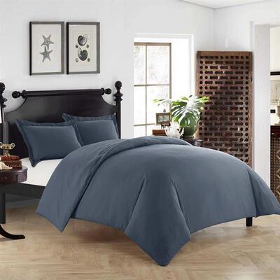 bedding set quilt duvet cover with pillow case mono color