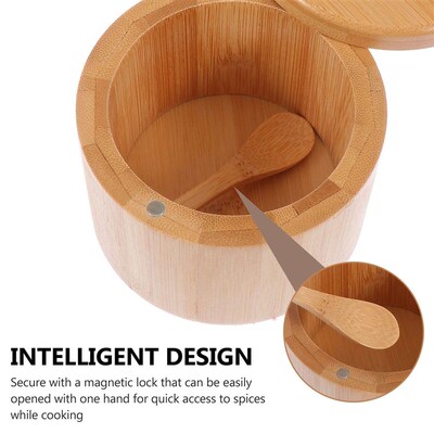 Bamboo Seasoning Jar Terrarium Tank Condiment Canisters Mult