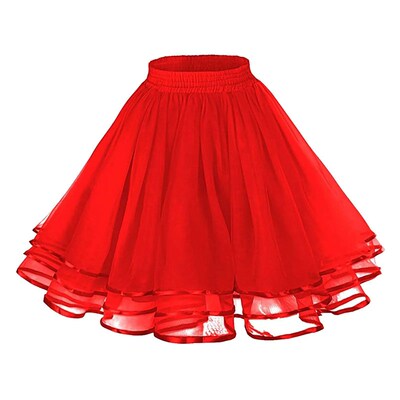 A-Line Women Tutu Skirt Versatile Sretchy Mini Flared Casual