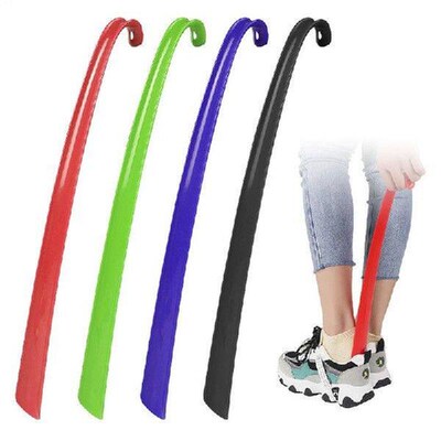 1pc Extra long flexible plastic shoe horns do not require
