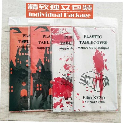 Halloween party Bloody handprint tablecloth Haunted house sp