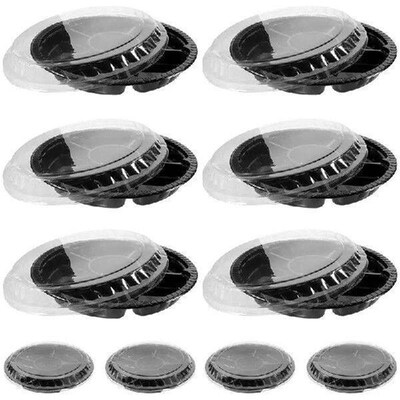 10pcs Disposable Dinner Appetizer Tray with Lid Disposable