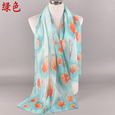 外贸款Cross border supply of new peacock orchid chiffon prin