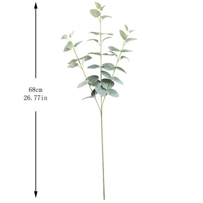 Artificial Leaves Branch Retro Green Silk Eucalyptus Leaf fo