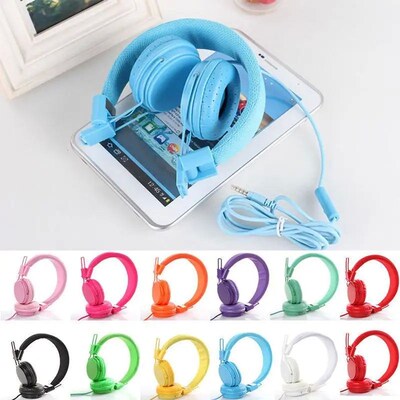 Kids Wired Ear Headphones Stylish Headband Earphones for iPa