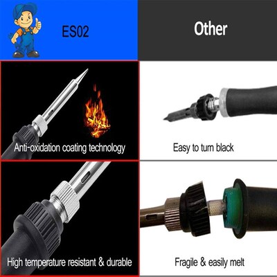 New Electric Soldering Iron 60W Adjustable Temperature Repla