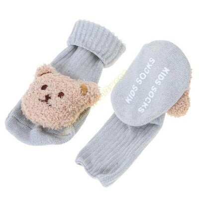 Antislip Cartoon Bear/Rabbit Floor Socks for Baby Girls