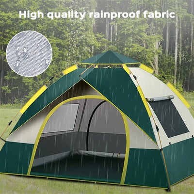 LOVEWE Quick Opening Camping Tent, Waterproof & Windproof, D